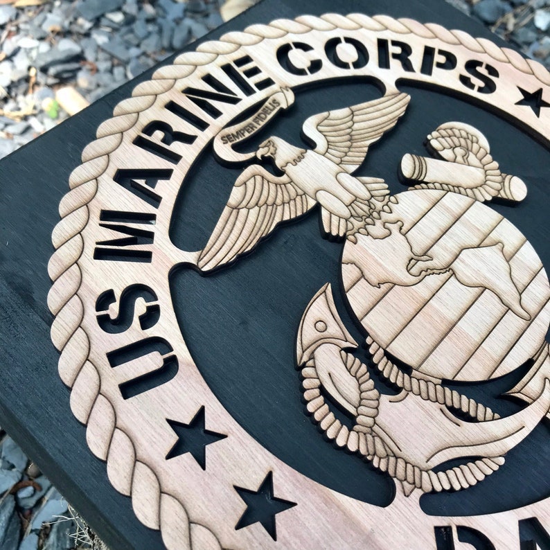 Custom Military Emblem With Name Usarmy US Marines US - Etsy