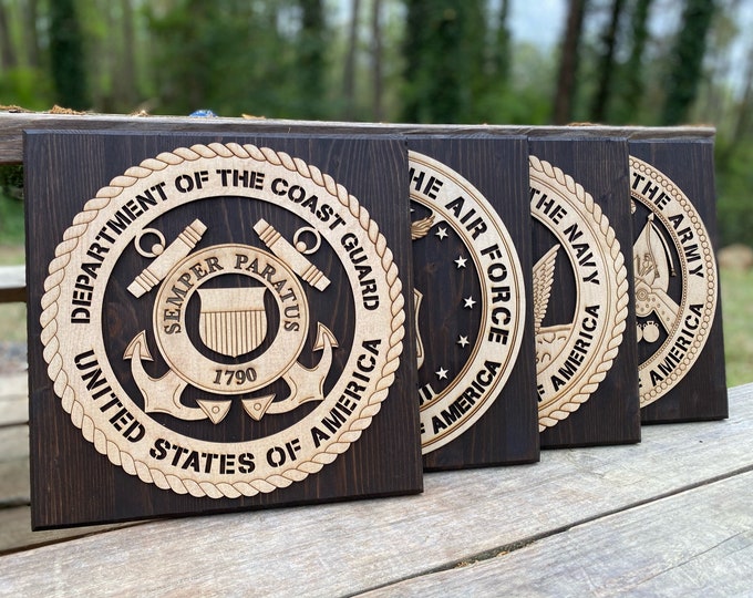 Custom Military Emblem With Name Usarmy US Marines US - Etsy