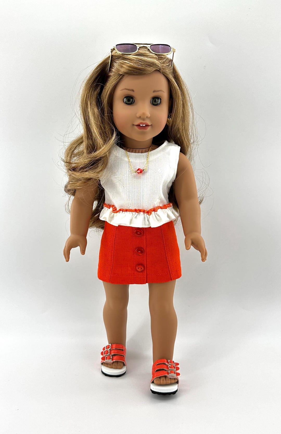 18T Sweet & Sassy - Top, Skirt and Sandals - 18" dolls like American ...