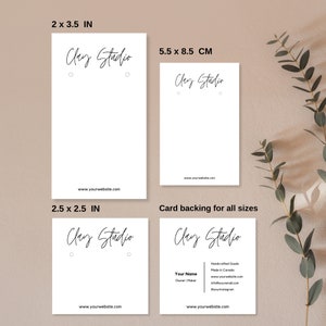 Editable Earring Card Template | Jewelry Display Card | Printable ...