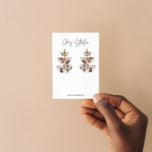 Editable Earring Card Template | Jewelry Display Card | Printable ...