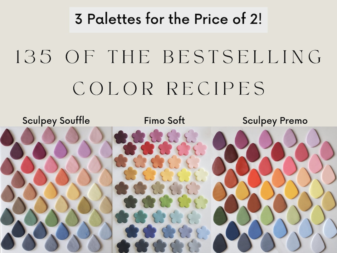 Polymer Clay Color Recipes | Sculpey Souffle | Sculpey Premo | Fimo ...