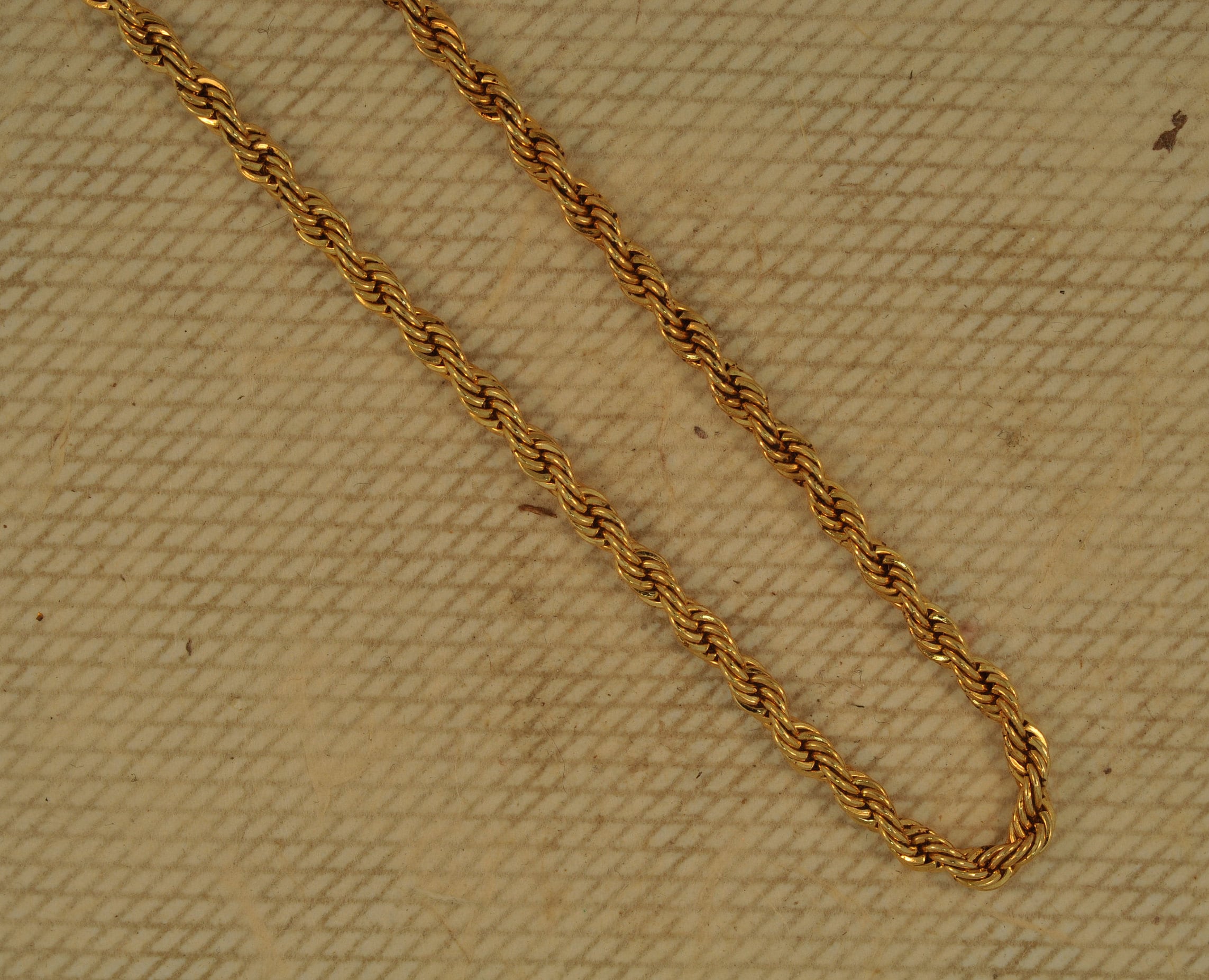 20 Inch Gold Tone Rope Chain with Lobster Claw Lock - Etsy.de
