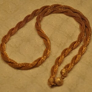 1970's Vintage 30 Inch Gold Tone Twisted Mesh Necklace - Etsy 1970's Vintage 30 Inch Gold Tone Twisted Mesh Necklace - Etsy