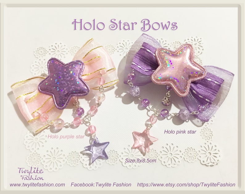 Glittery Star Bows Sweet | Etsy