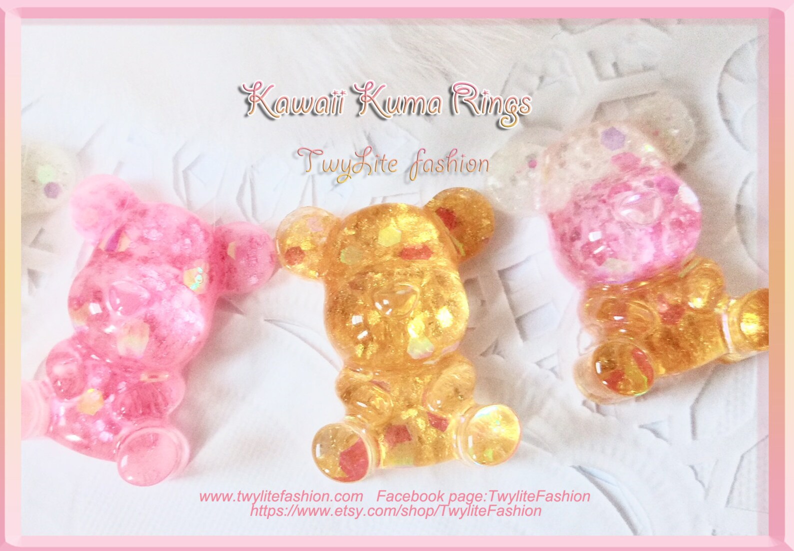 Kawaii Kuma Rings Sweet Lolita/fairykei/decorakei/harajuku - Etsy