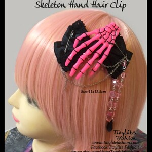 Skeleton Hand Hair Clip - Halloween/gothic/punk/alternative Fashion ...