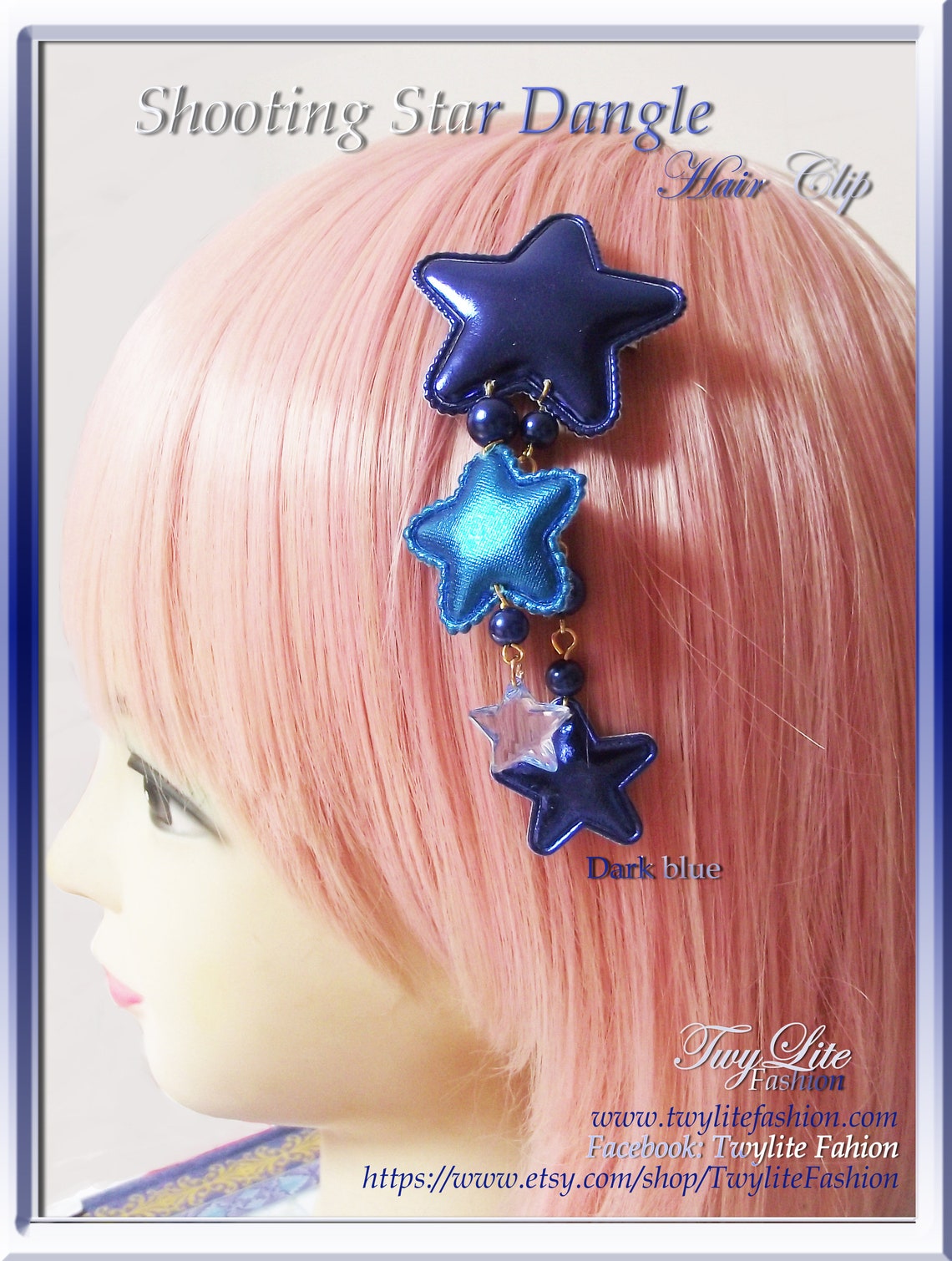 Shooting Star Dangle Hair clips Sweet | Etsy