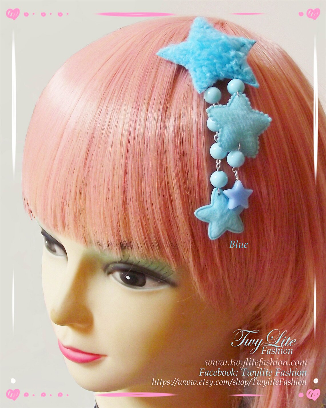 Pastel Fuzzy Shooting Star Dangle Hair Clips Sweet | Etsy