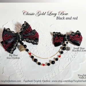 Classic Gold Lacy Bow - Classic Lolita/sweet Lolita/gothic Lolita/hime ...