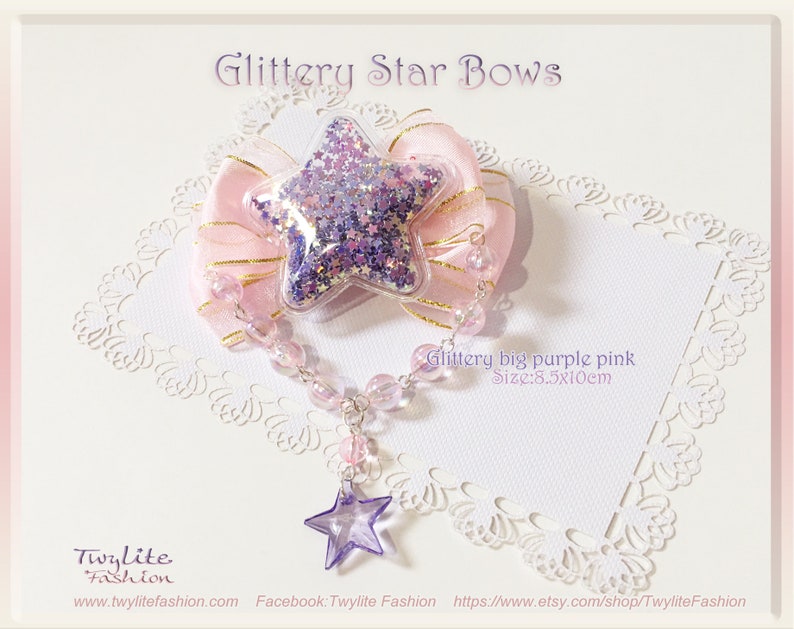 Glittery Star Bows Sweet | Etsy