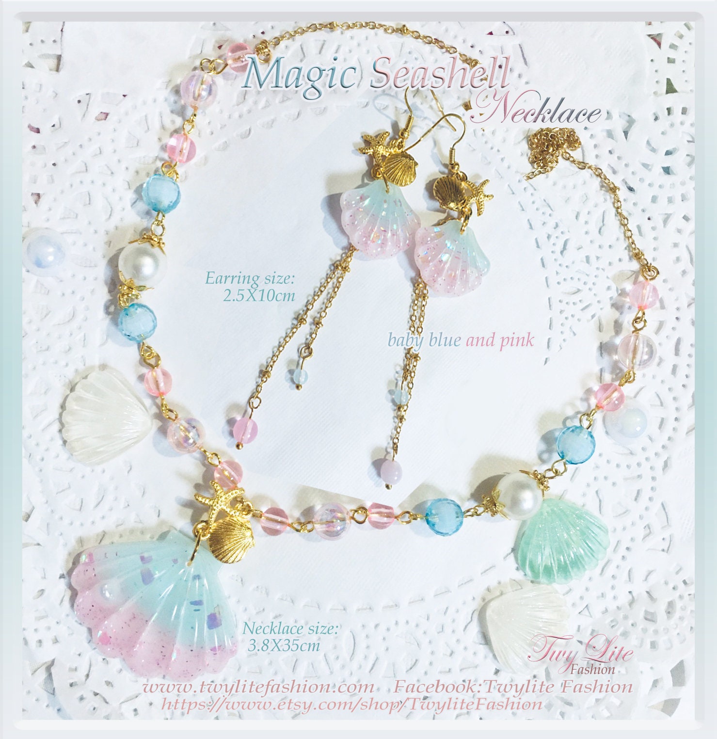 Magic Seashell Necklace Cute Resin Necklace for Sweet | Etsy