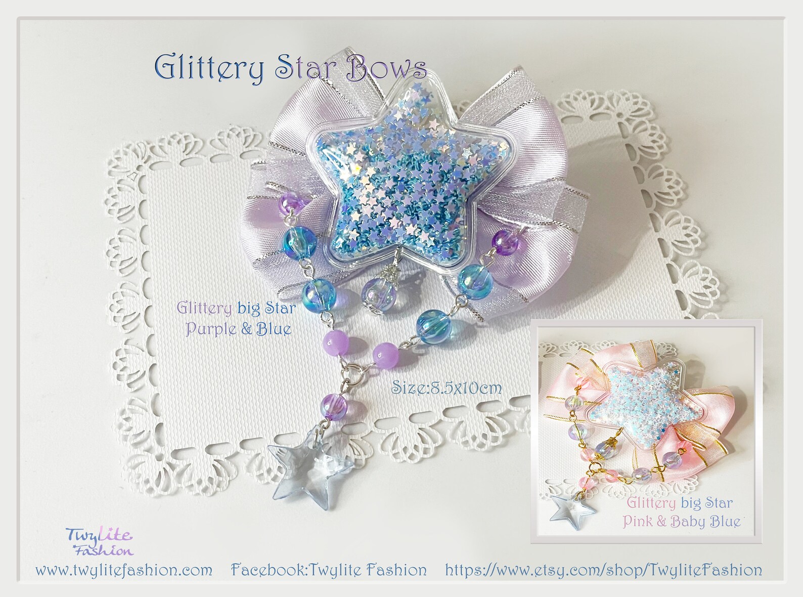 Glittery Star Bows Sweet - Etsy