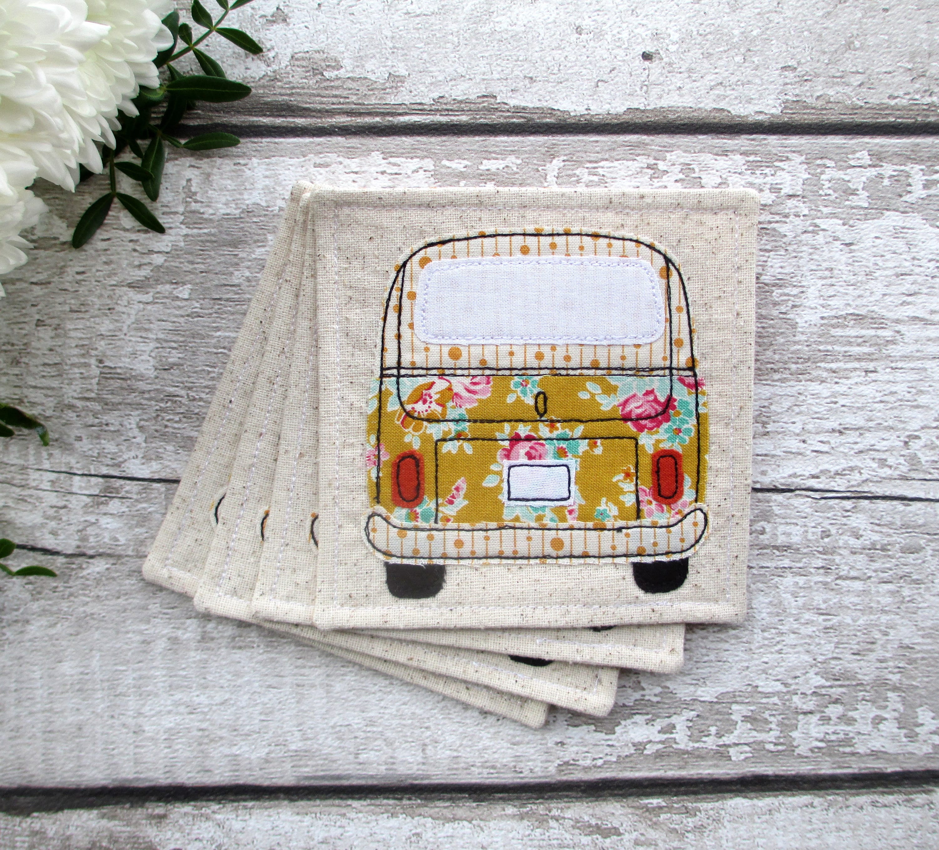 Coaster Set of 4 Retro Coasters Hippie Van Decor Campervan | Etsy UK