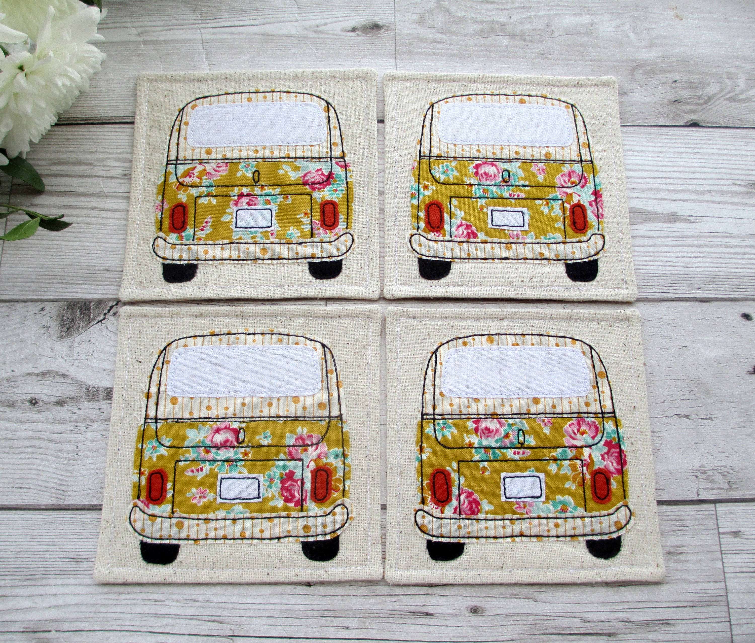 Coaster Set of 4 Retro Coasters Hippie Van Decor Campervan | Etsy UK