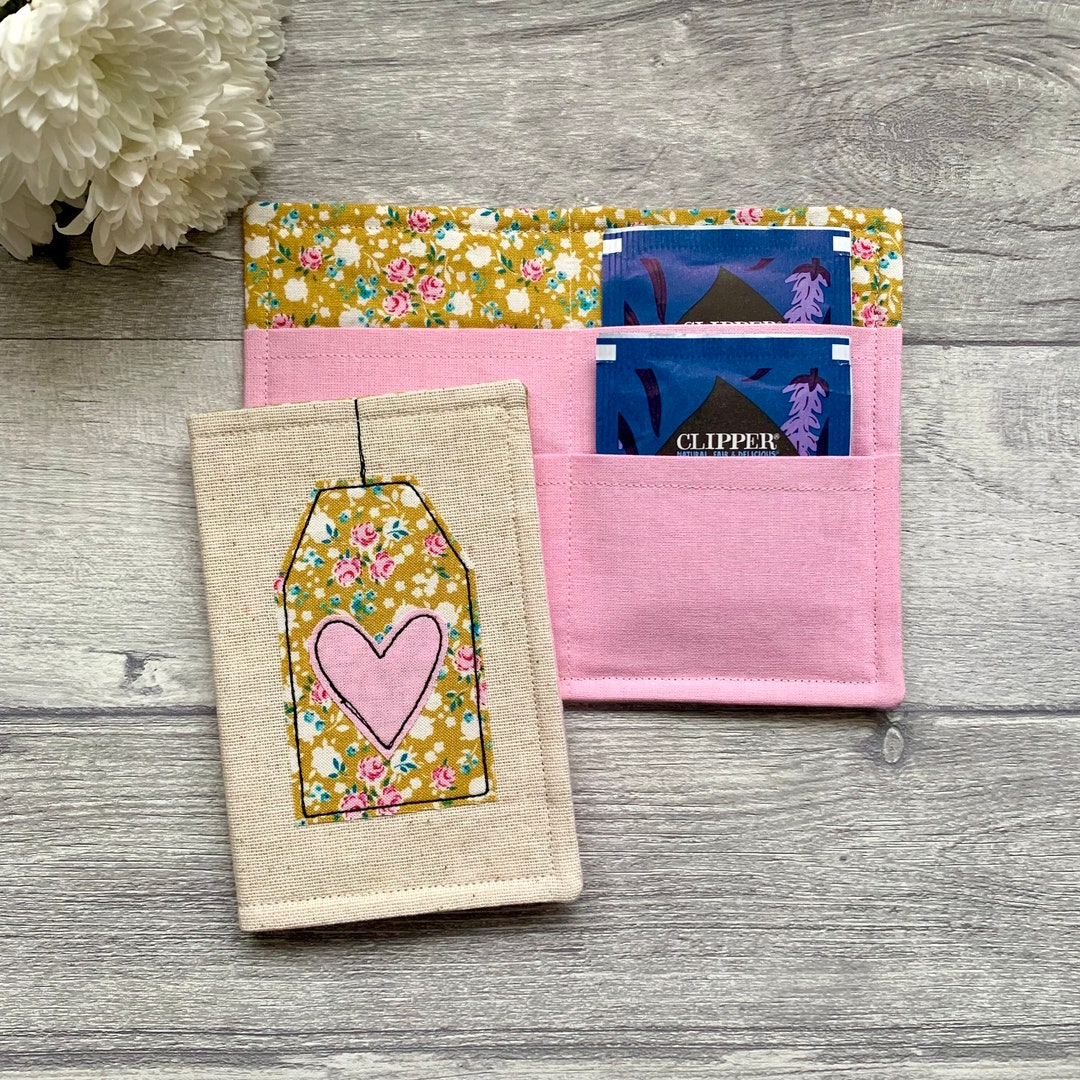 Tea Bag Wallet, Tea Gift for Her, Handmade Gift, Tea Storage, Tea Lover ...