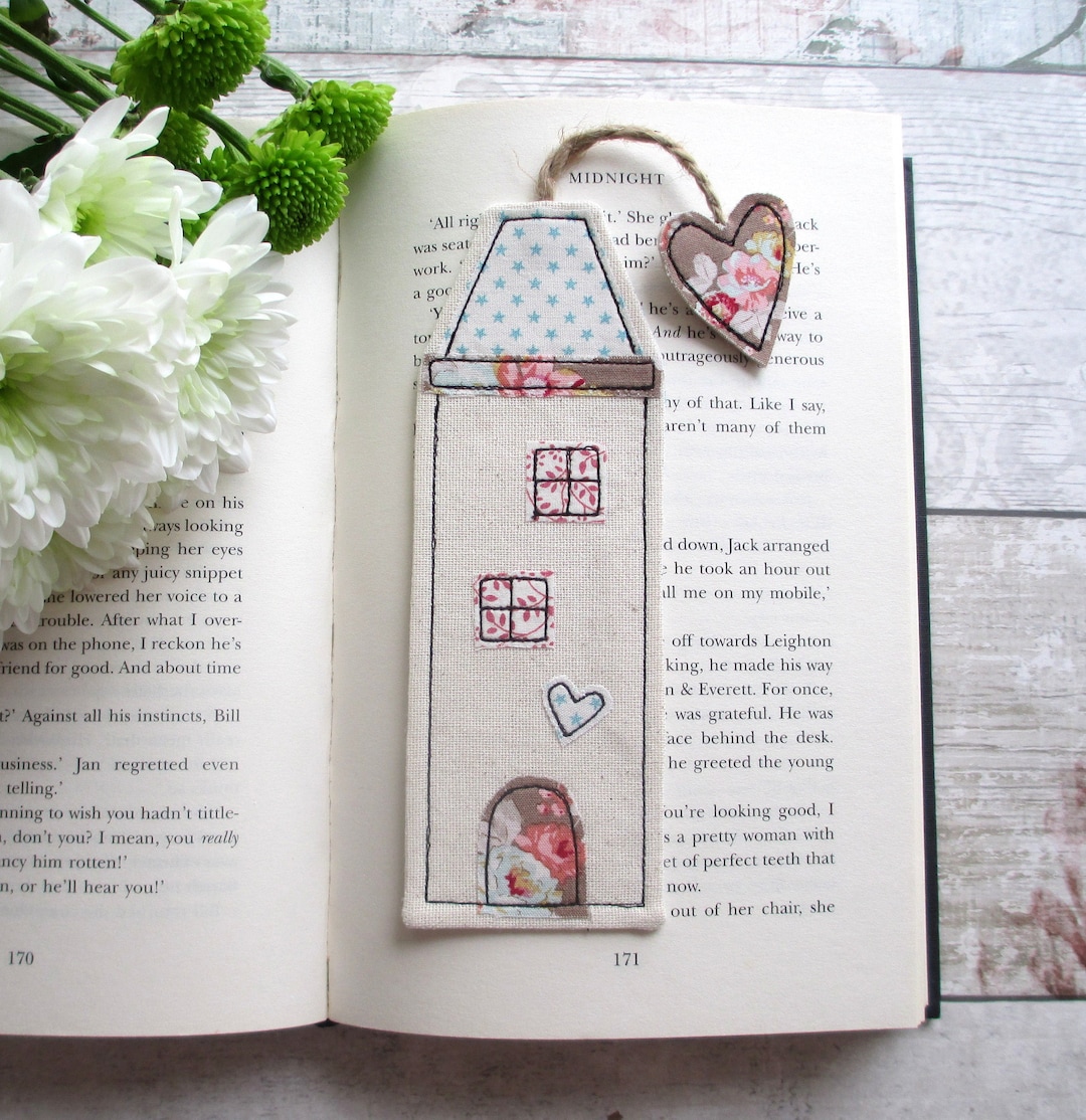 Tall House Bookmark Bookmarks for Book Lovers Fabric - Etsy