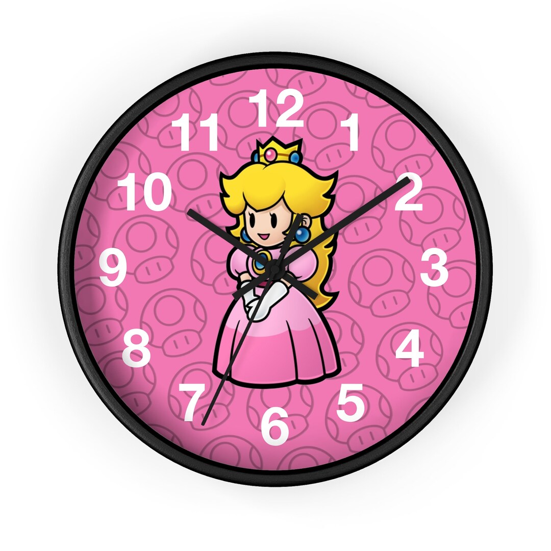 Princess Peach (paper Mario Inspired) Wall Clock - Etsy