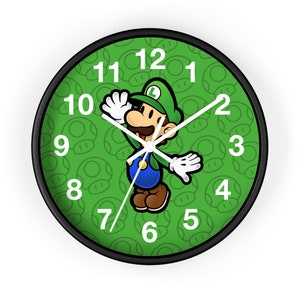 Luigi (paper Mario Inspired) Wall Clock - Etsy