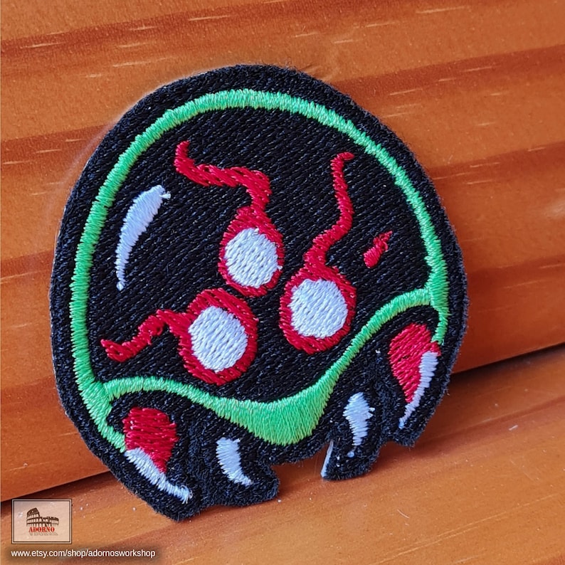 Metroid Embroidered Patch: Super Metroid Enemy Iron-on - Etsy