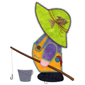 Accuquilt Overall Sam Single 1 Applique Embroidery Design. Hoop Size is ...