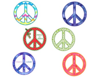 Peace Sign Applique - Etsy