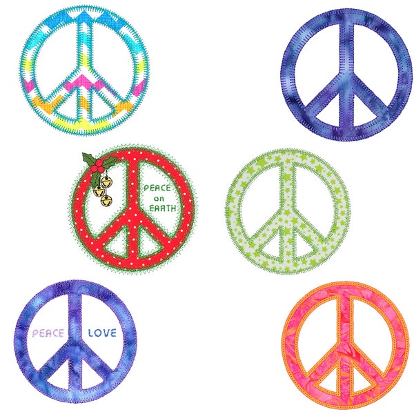 Peace Sign Applique - Etsy