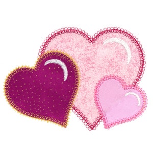 Single Heart 1 Applique Embroidery Design. Hoop Size is 5 X 6. Instant ...