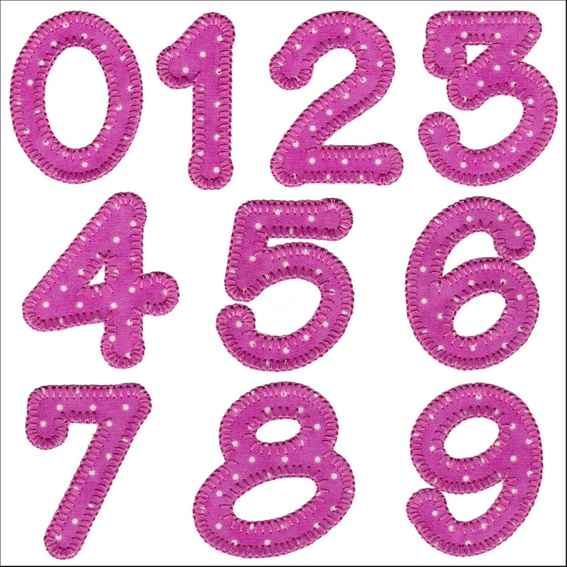 Sizzix Lollipop Shadow Numbers Appliqué Embroidery Design Set. - Etsy