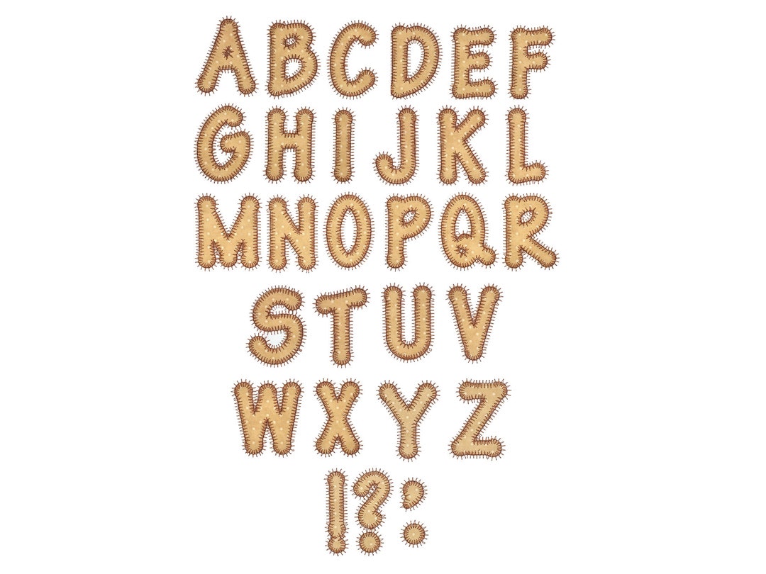 Sizzix Lollipop Shadow Uppercase Alphabet 2 Applique Designs. Instant ...