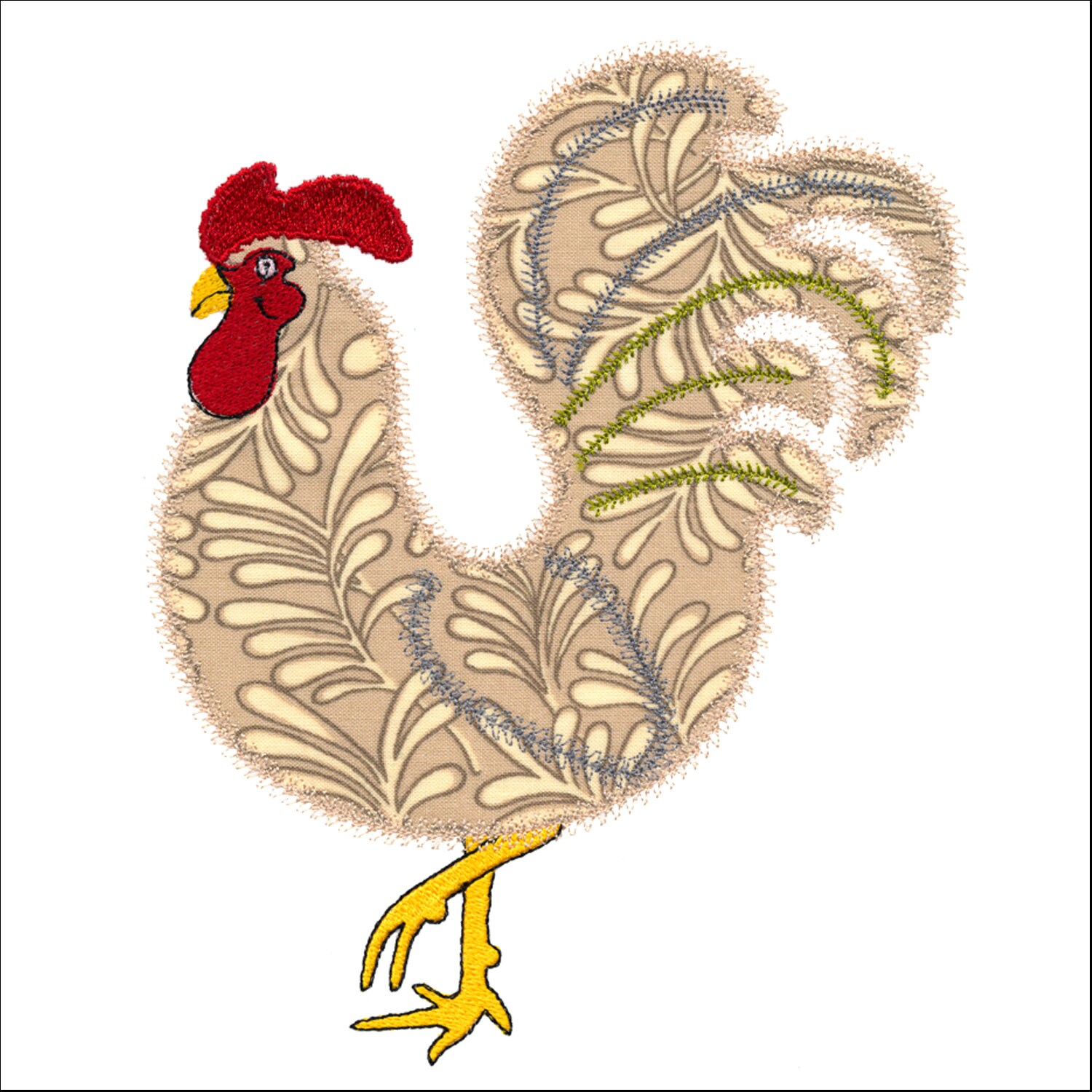 AccuQuilt Folk Art Fowl applique embroidery design set. | Etsy