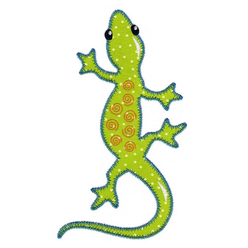 Gecko Applique - Etsy