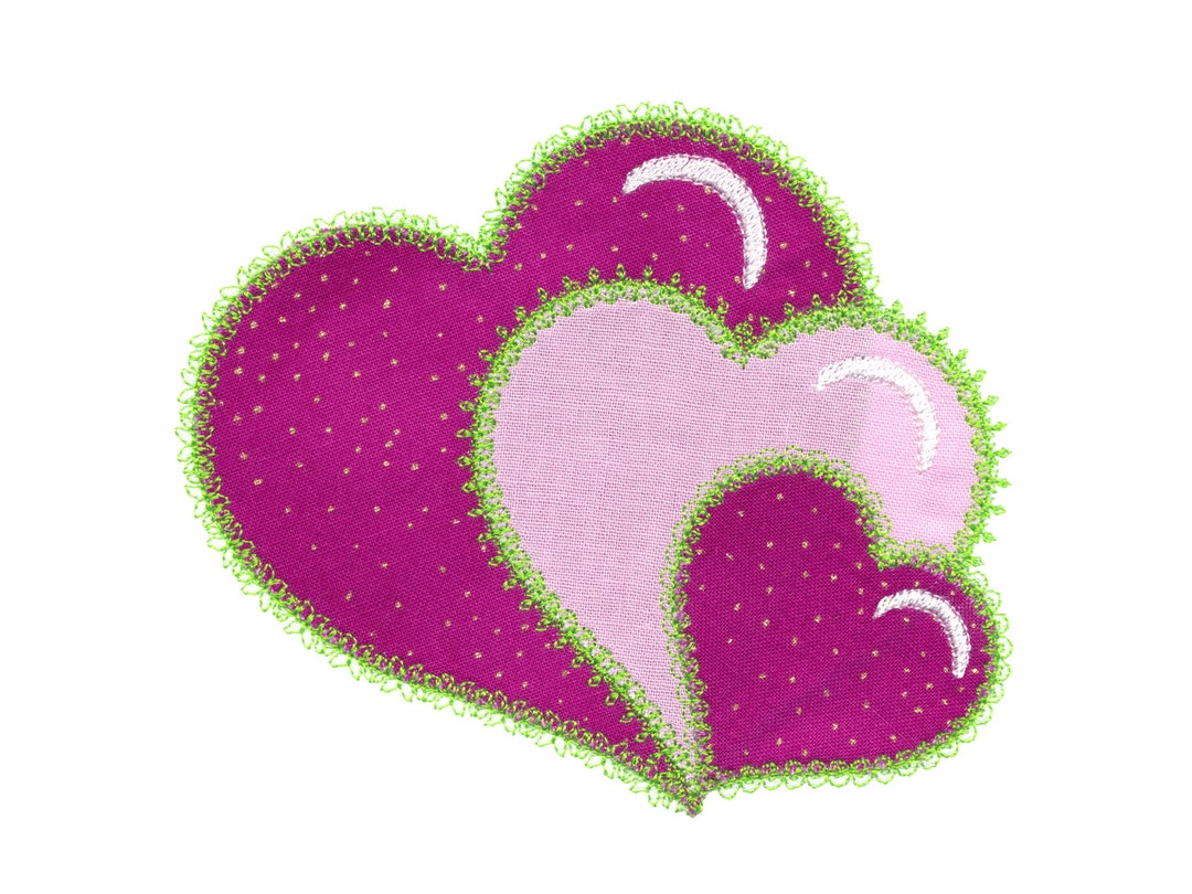 Single Heart 2 Applique Embroidery Design. Actual Design Size - Etsy