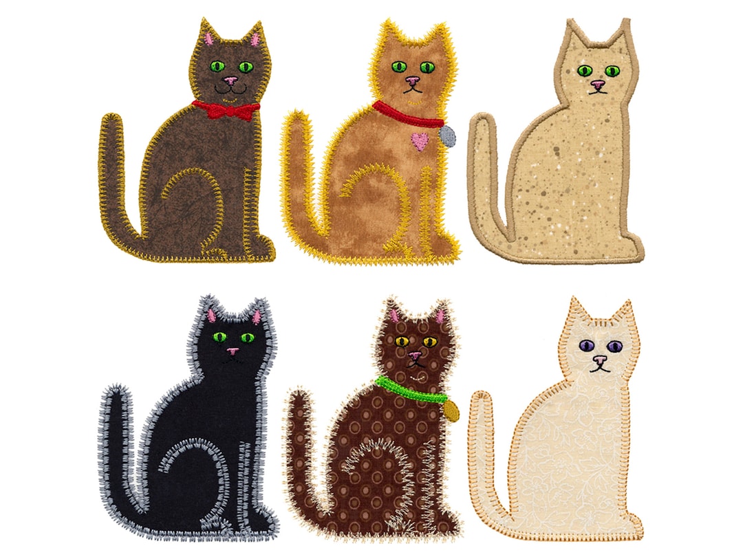 Accuquilt Calico Cat Applique Embroidery Design Set. Instant Download ...