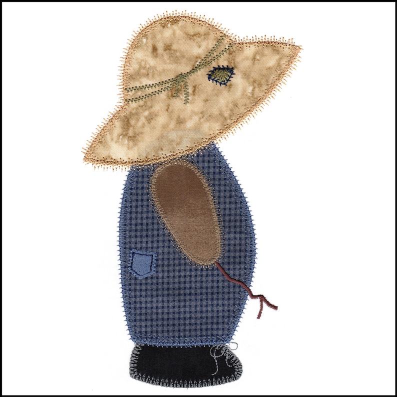 Sizzix Overall Sam appliqué embroidery design set. Instant | Etsy