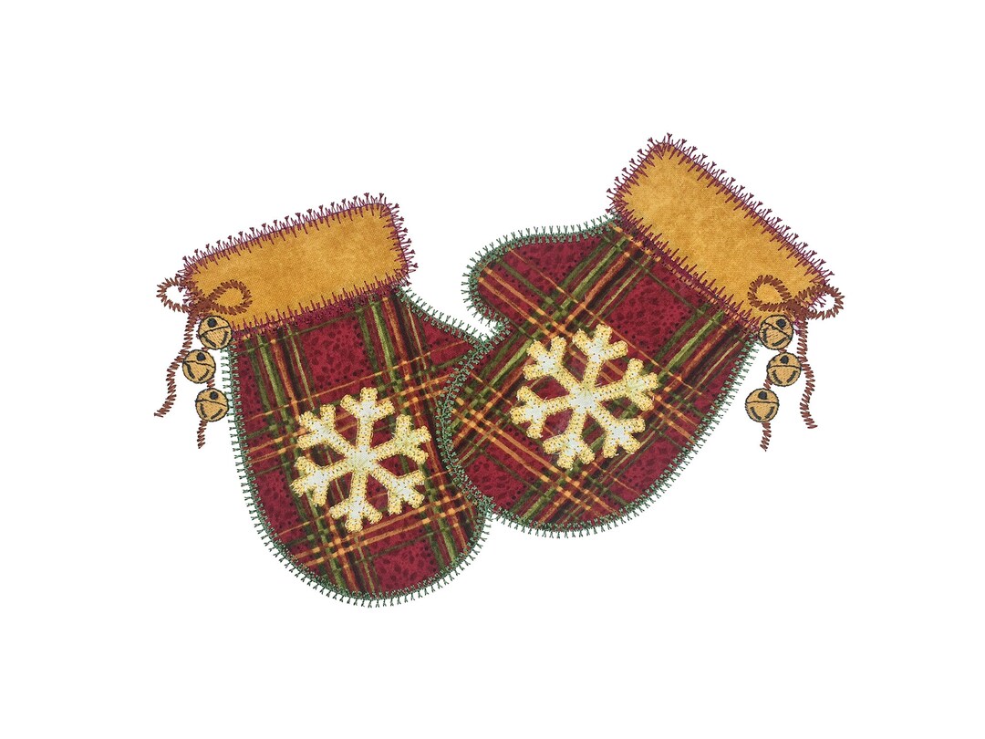 Accuquilt Jingle Bell Mittens Applique Design. Instant Download ...