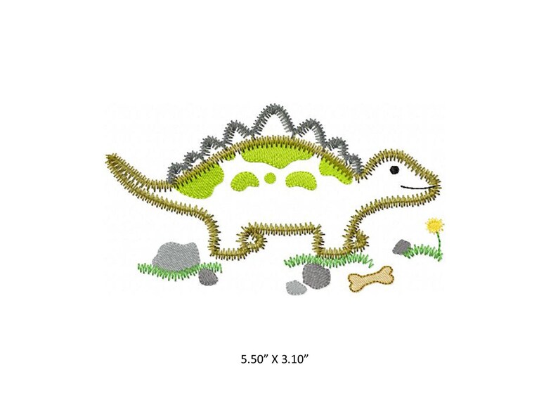 Rocky the Dinosaur Applique Machine Embroidery Design. Instant - Etsy