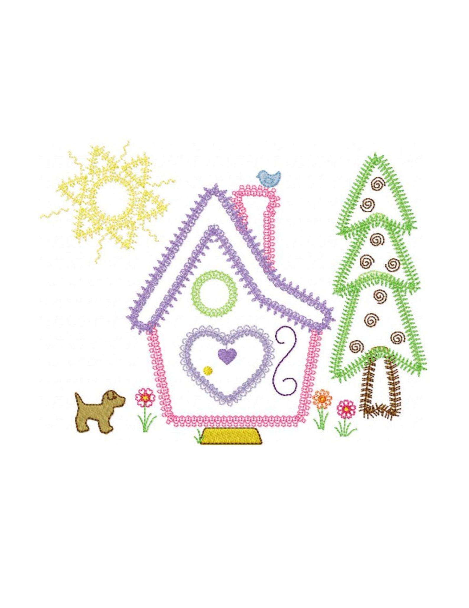Home Single 1 Applique Machine Embroidery Design. Hoop Size is 6" X 8 ...
