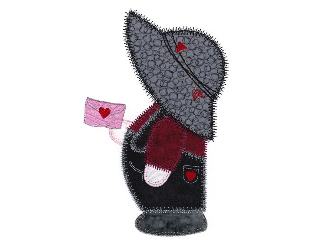 Valentine Overall Sam Appliqué Machine Embroidery Design. Compatible ...