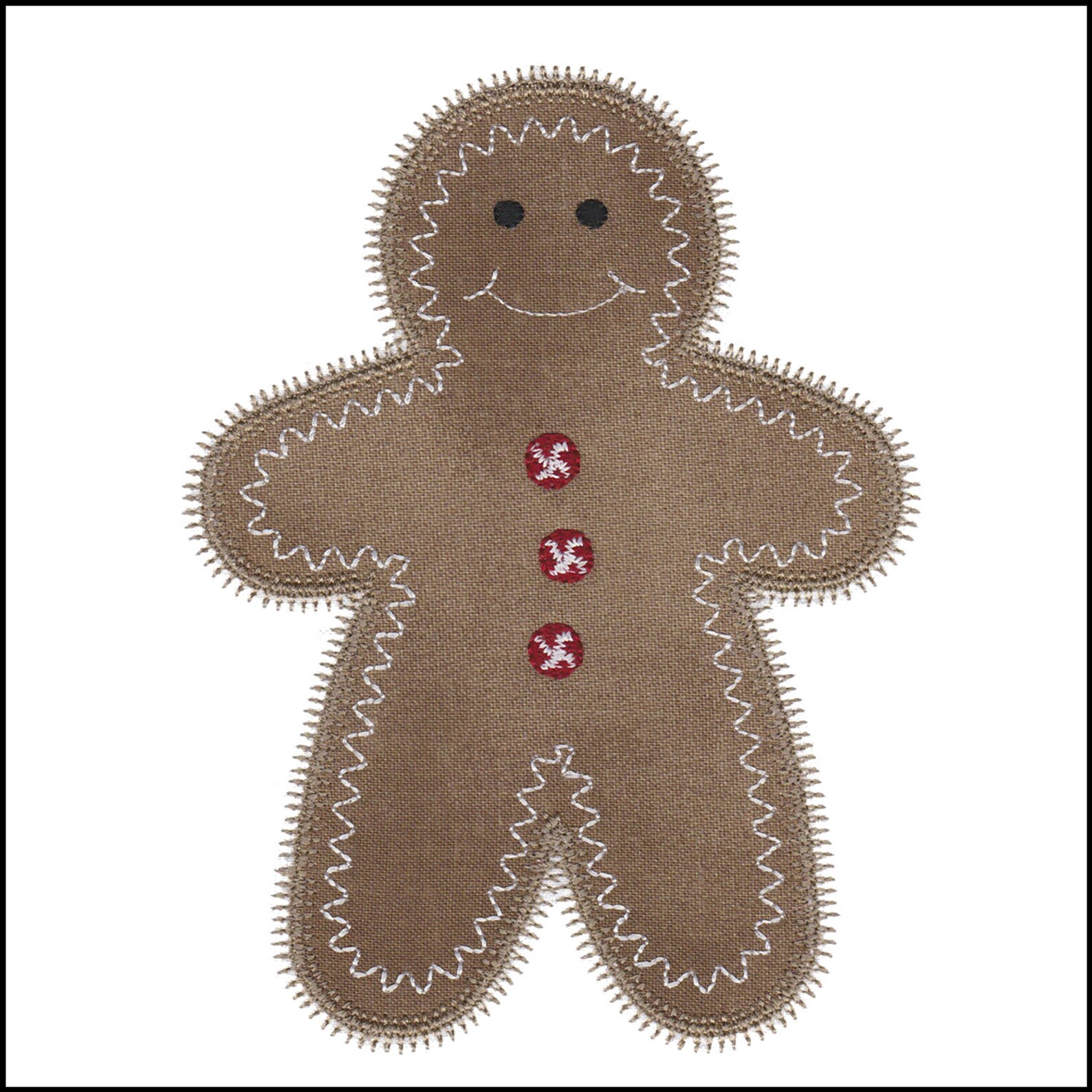 Studio Gingerbread Man 2 Appliqué Embroidery Design Set. | Etsy