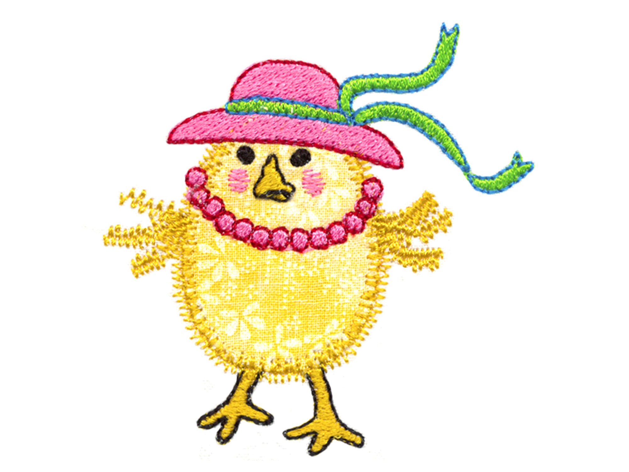 Chick 3 single applique machine embroidery design. Actual | Etsy