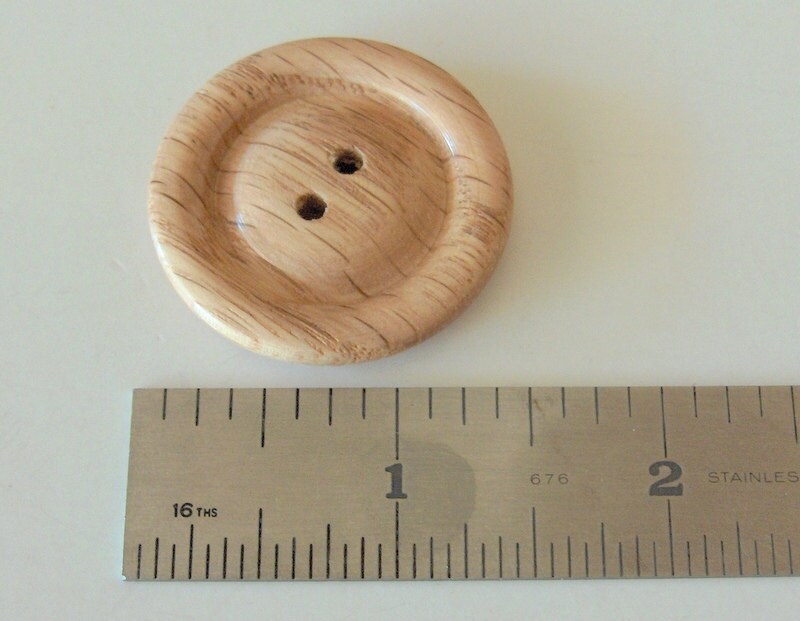 Wooden buttons Handmade Oak 1 1/2 diameter | Etsy