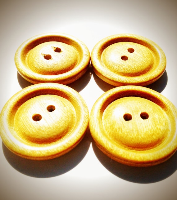 Wooden buttons Handmade Satin wood 1 1/4 diameter. | Etsy