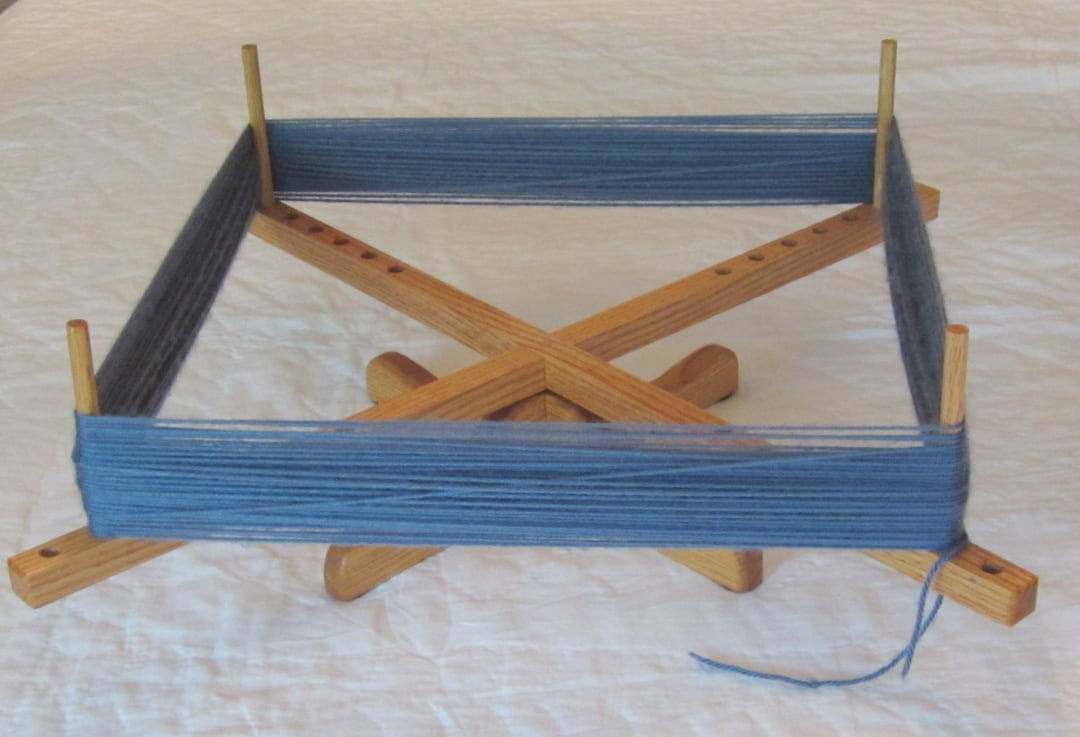 Handmade Amish Wooden Yarn Swift, Tabletop Skein Winder With Cloth Bag ...