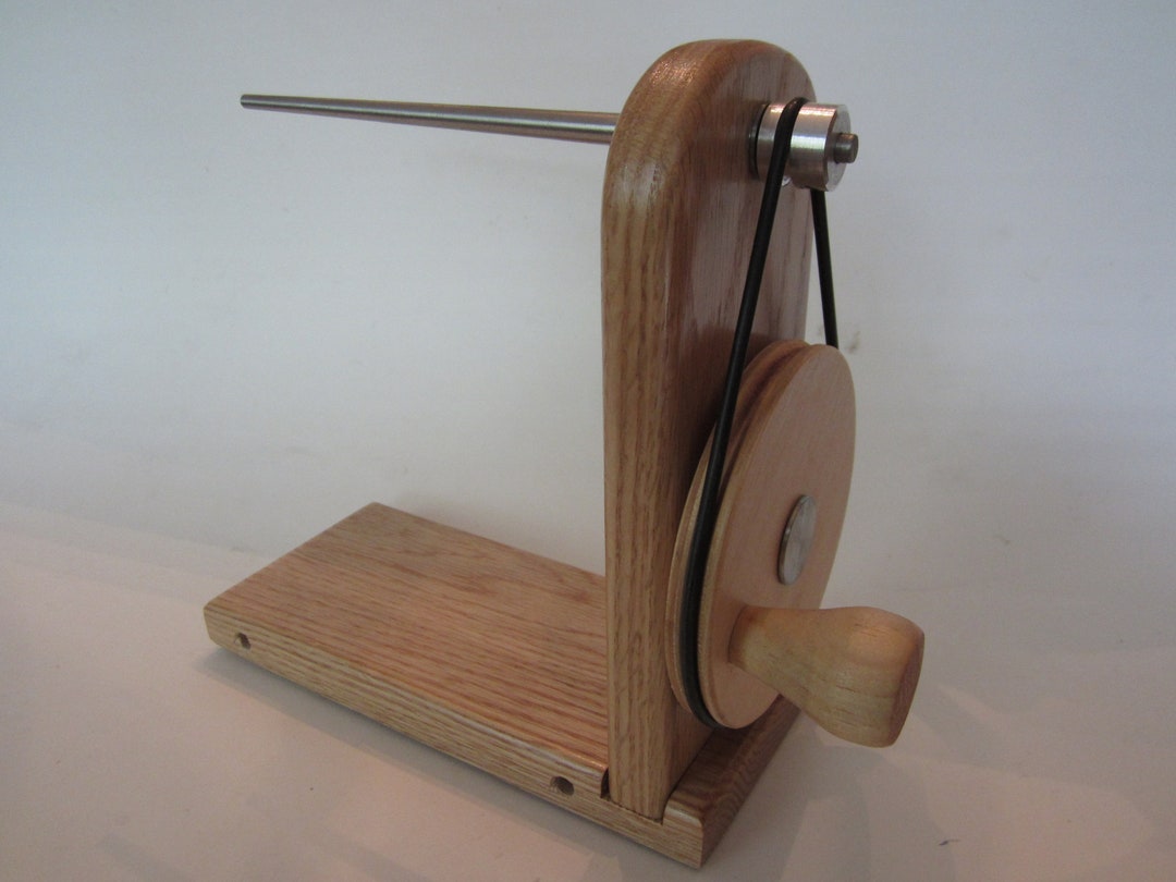 Bobbin Winder Single Ended Wooden , Handmade, , Yarn Holder Use With ...