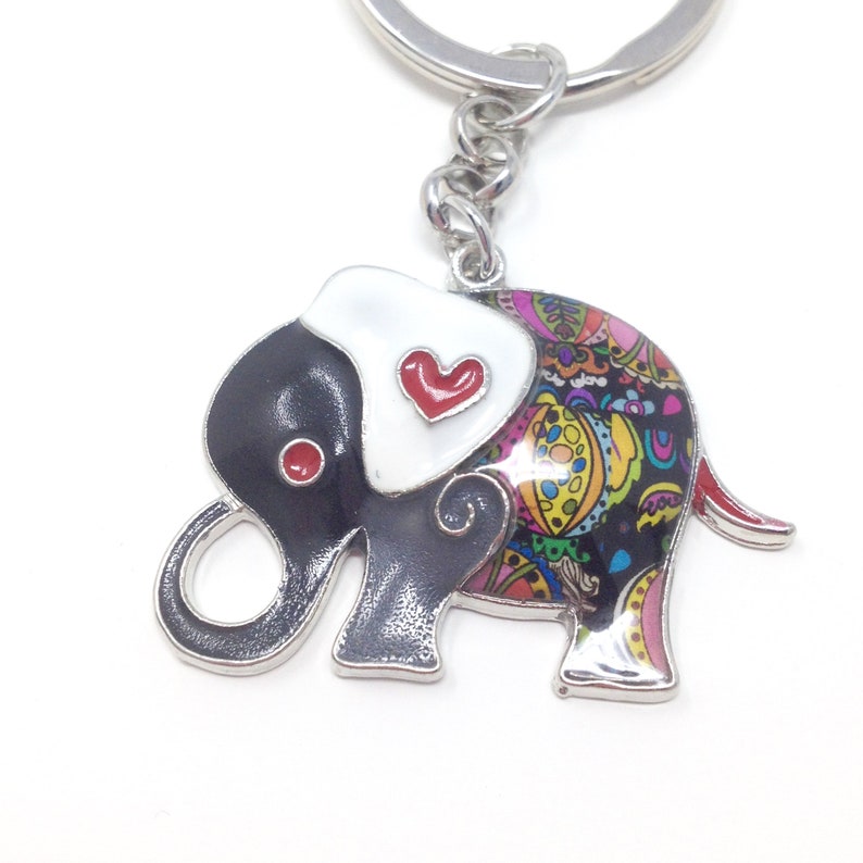 Blue Elephant Keychain, Faux Suede Tassel, Non-profit, Swivel Clip ...
