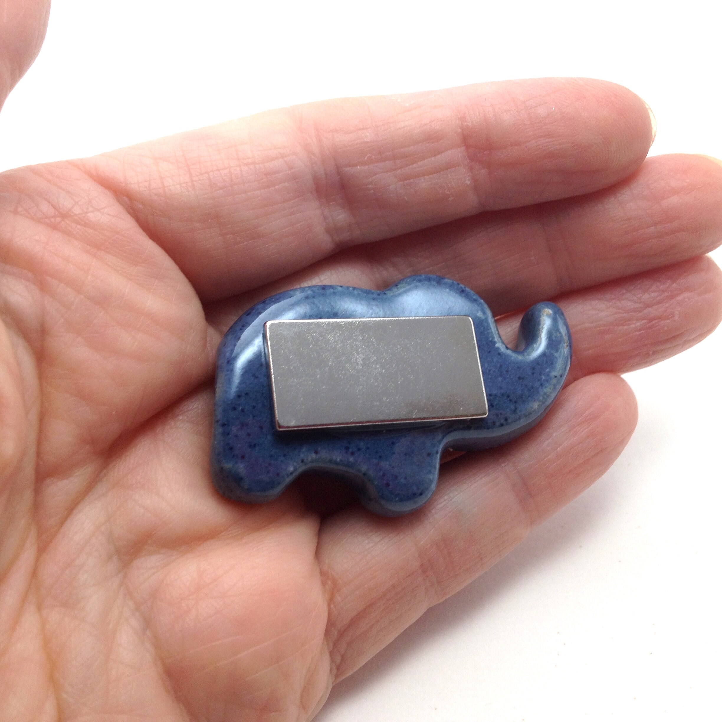 Blue Elephant Magnet, Fridge Magnets, Ceramic Magnet, Africa Magnet ...