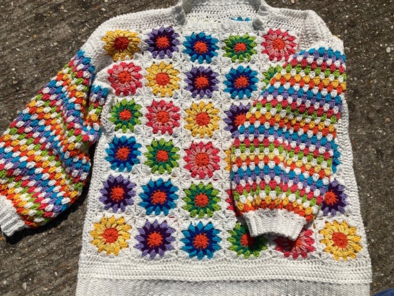 Crochet Crowd Surfer Jumper. Summery and Bright Festival Wear. - Etsy