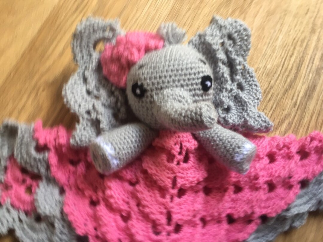 Crochet Elephant Cuddle Lovey | Irarott Josephina and Jefferey Design ...