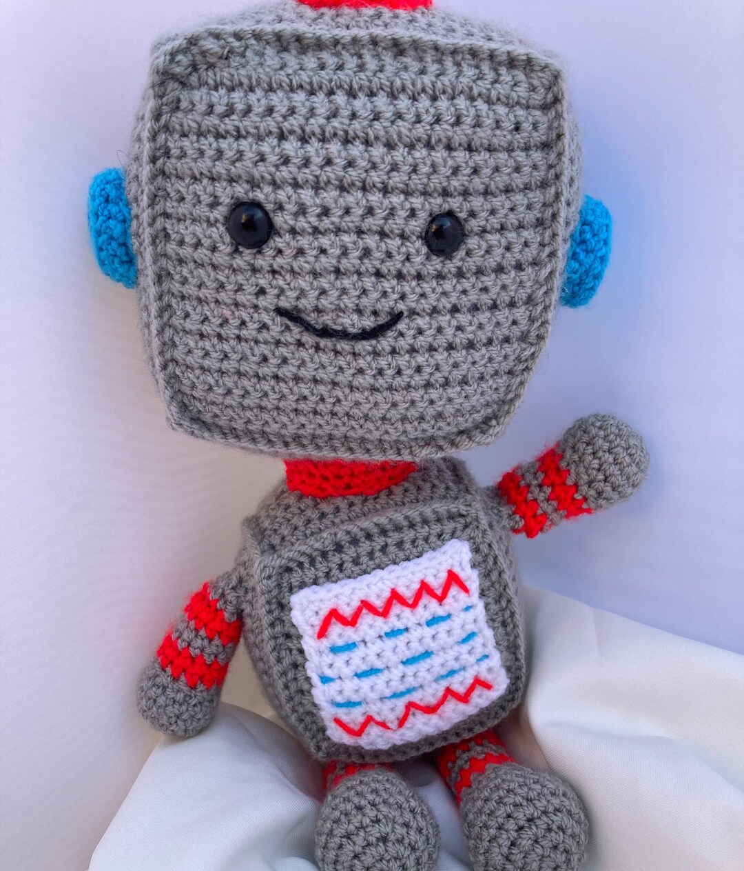 Crochet Robot Cuddly Plushie. Amigurumi - Etsy